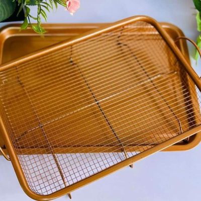 Frying and oil filtering tray, 2*1, cooper tray - دولار للاستيراد